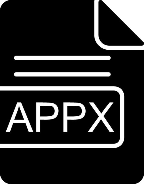 Appx File Format Glyph Icon 43298085 Vector Art At Vecteezy