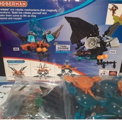 Free New Hoberman Grow Bots Bat Bot Transforming Robot Building Set