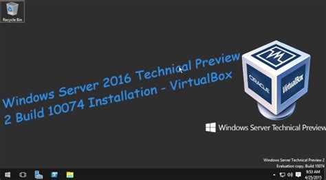Windows Server Technical Preview Build Installation VirtualBox