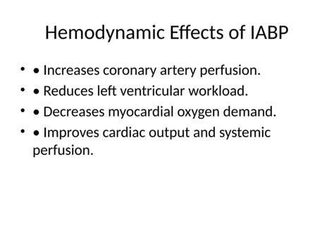 Iabp Presentation Or Counter Pulsation System Pptx