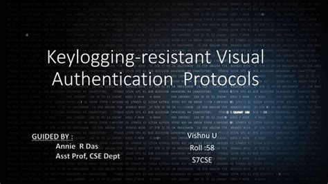 keylogging resistant visual authentication protocols pptx