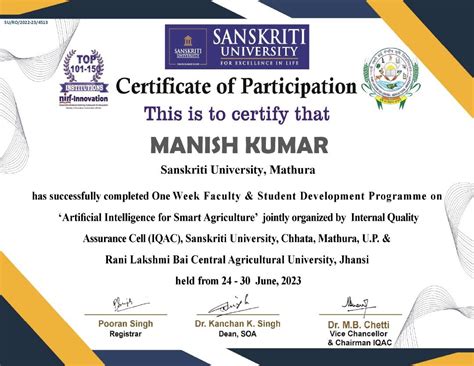 Manish Kumar Chauhan On Linkedin Hello Everyone Im Happy To Share That I Have Received The