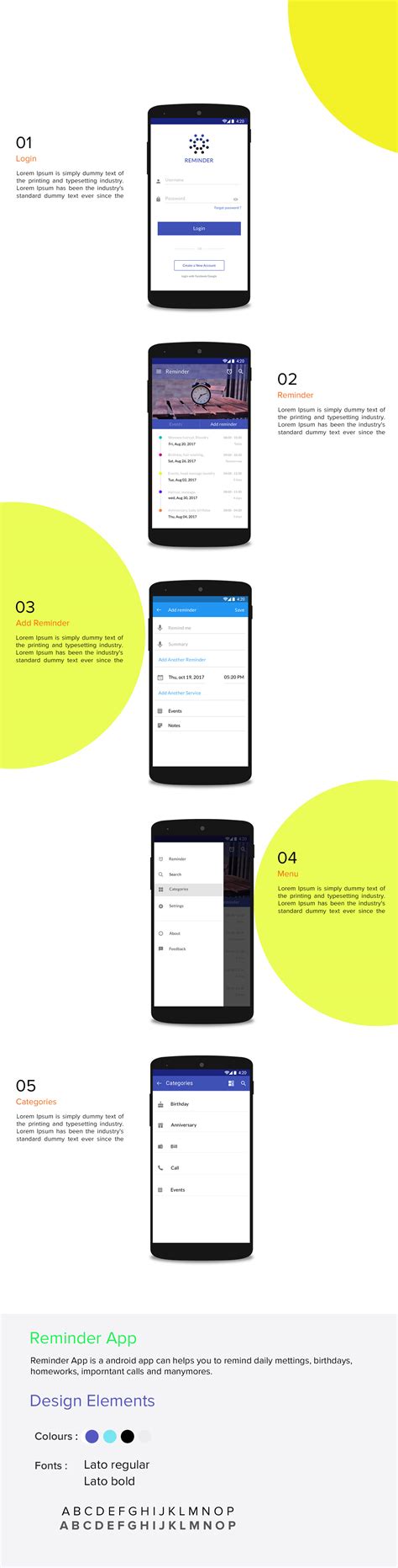 Android Reminder App On Behance