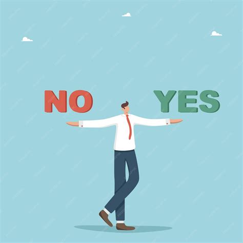 Premium Vector Making Right Or Wrong Business Decisions Choose Alternative Or Choose Yes Or No