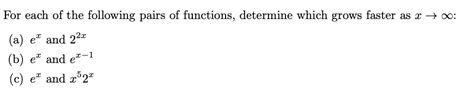 For Each Of The Following Pairs Of Functions StudyX