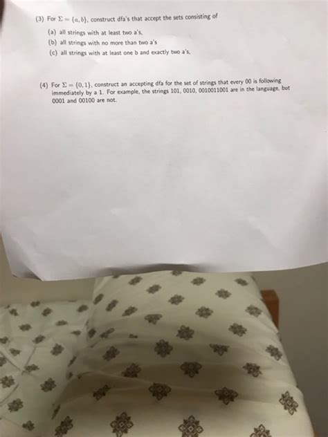 Solved 3 For Σ A B Construct Dfas That Accept The