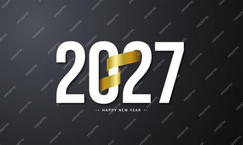 2027 Happy New Year Background Design Premium Vector