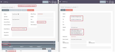 suitecrm email to lead or anything outright store