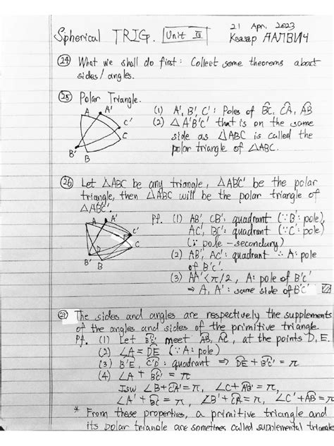 Spherical Trig 3 1 Pdf
