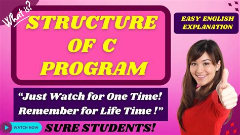 55 Structure Of C Program Structure Of C In English Basic Structure Of C Sai Suriyas