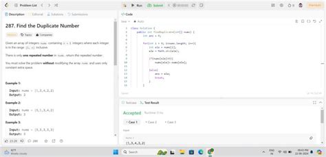 Resolved Duplicate Number Problem On Leetcode Sakshi Raut Posted On
