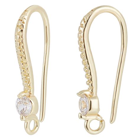 Loop Ear Beebeecraft 48pcs 4 Style 18k Gold Plated U Shape Ear Wires