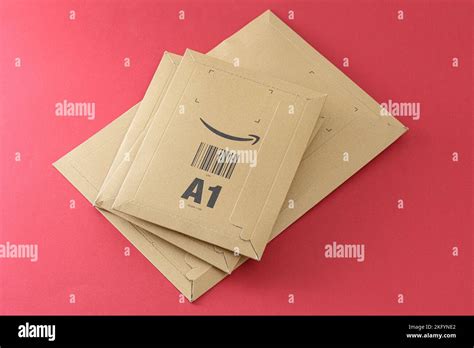 Istanbul Turkey November 20 2022 Amazon Logo With Sign Arrow Smiling Printed On Delivery