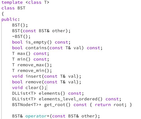 Solved BST Programming Challenges Provide Your Chegg