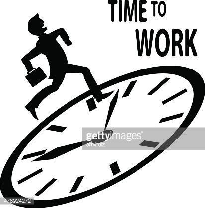 Time To Work Motivational Business And Productivity Illustration