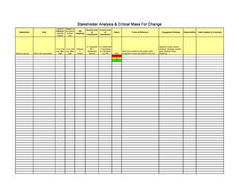 50 Free Stakeholder Analysis Templates Excel And Word ᐅ Templatelab