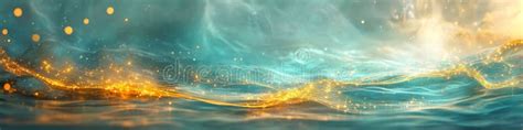 abstract data visualization turquoise graph lines with golden