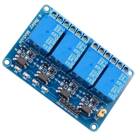 Carte De Module De Relais Optocouplé Ociodual 4 Canaux 5v 10a Pour