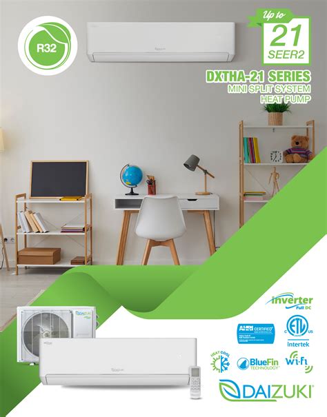 Daizuki Dxtha 21 Series High Efficiency Mini Split Heat Pump Technical