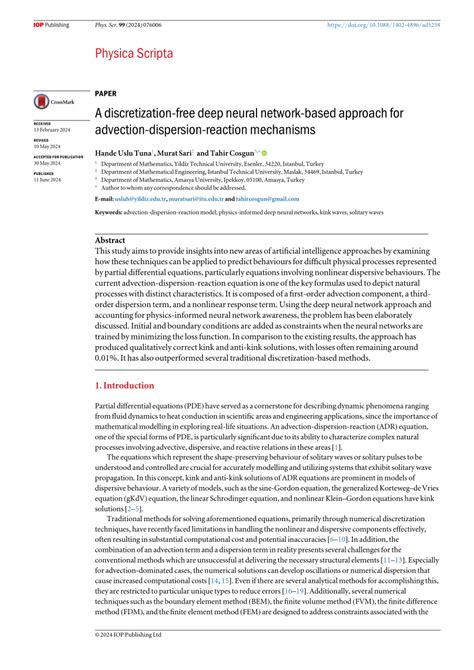 a discretization free deep neural network based approach for advection