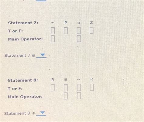 Solved T R Statement 1 Tor F Main Operator Statement 1 Is