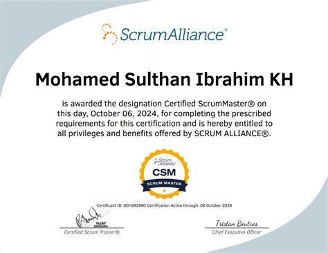 Mohamed Sulthan Ibrahim Kh On Linkedin Certifiedscrummaster Agile