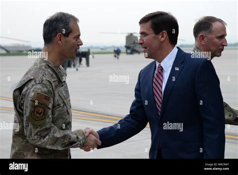 Us Air Force Lt Gen Kenneth Wilsbach 7th Af Commander Greets