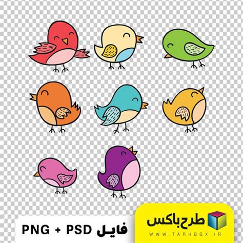 وکتور تصویر پرنده کارتونی فانتزی Png Psd دانلود کنید