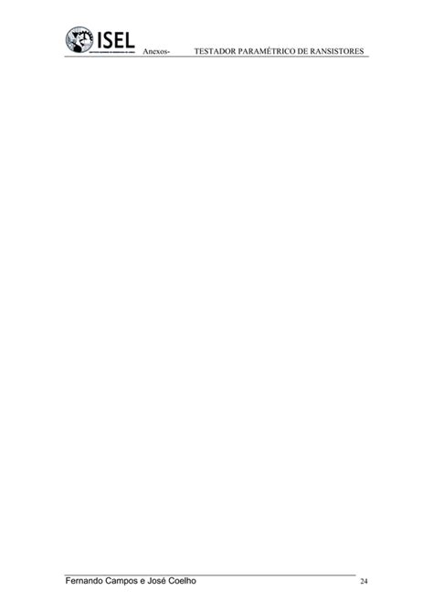 Testador Paramétrico De Transistores Implementing A Parametric Transitor Tester Pdf