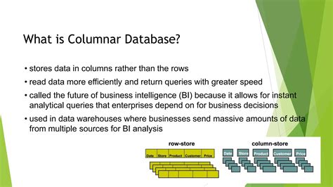 columnar databases 1 pptx databases computer software and