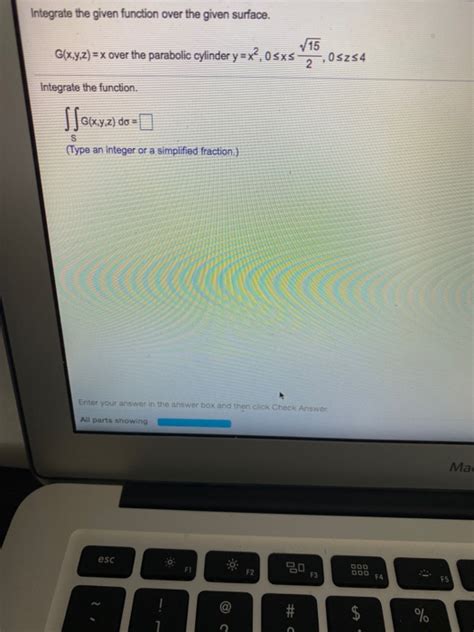 Solved Integrate The Given Function Over The Given Surface