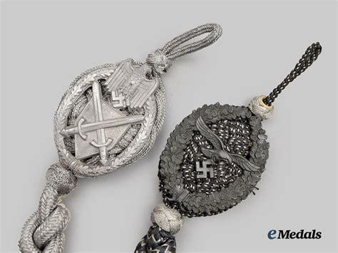 Germany Wehrmacht A Pair Of Marksmanship Lanyards Emedals