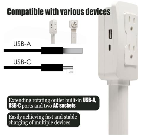 🔌 power socket expander 180° rotation expand more possibilities