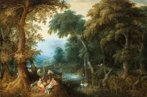 弗兰斯·弗兰肯（frans Francken）画作 亚历山大·基林克斯·迪安娜和她的仙女 酷画网