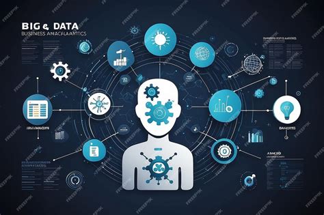 Ai Big Data And Business Analytics Icons Represent The Integration Of Advanced Premium Ai
