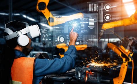 Xai Advanced Robot Arm System For Digital Industry And Factory Robotic Technology Stock Image