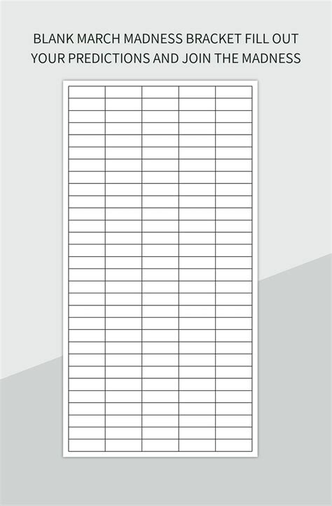 Blank March Madness Bracket Fill Out Your Predictions And Join The