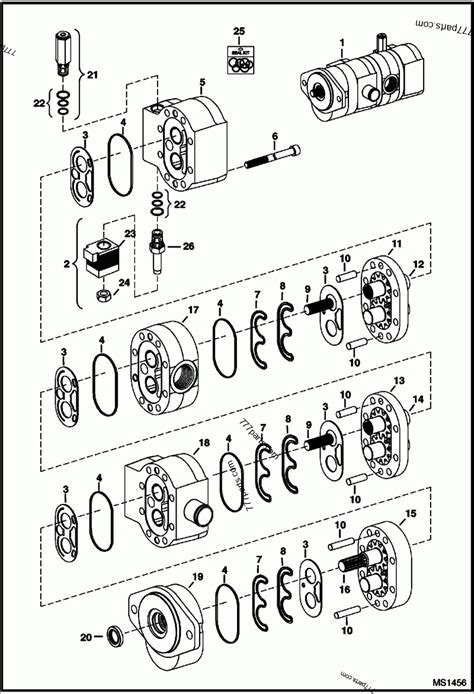 High Flow Hydraulics Gear Pump Model 83006231 Loaders Bobcat T650 T1ml11001 And Above