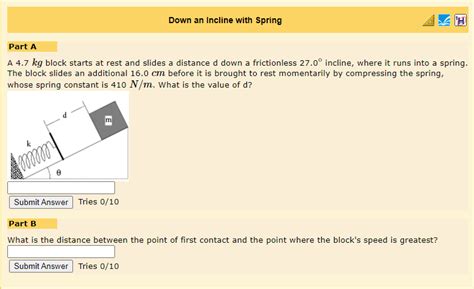 Solved A Kg Block Starts At Rest And Slides A Distance D Chegg