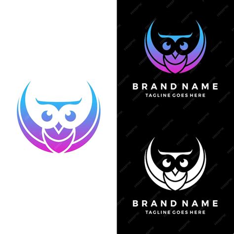 Premium Vector Flat Owl Logo Design Vector
