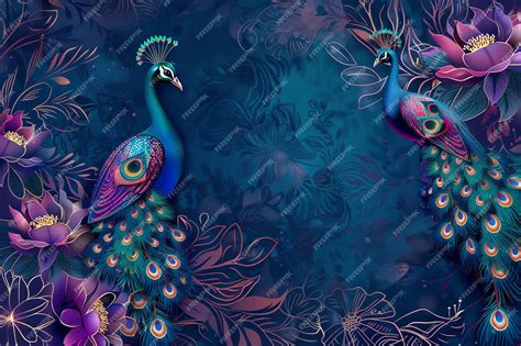 Peacock Diwali Background For Greeting Card Premium Ai Generated Image