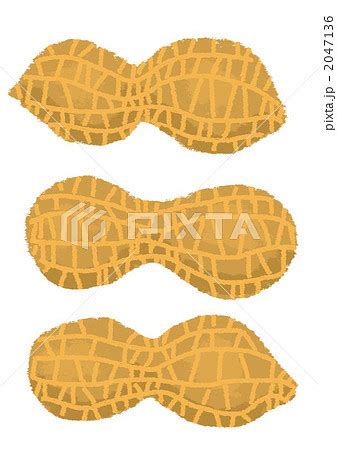 殻付き 落花生 ピーナッツのイラスト素材 [2047136] Pixta