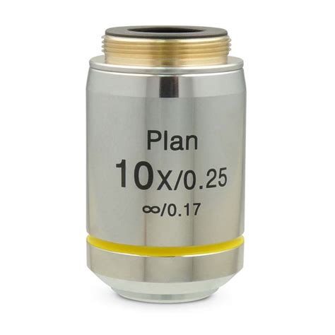 10x Infinity Corrected Plan Microscope Objective Lens — Au