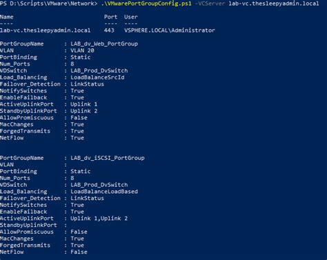 Vmware Distributed Port Group Configuration Report Using Powercli Thesleepyadmins