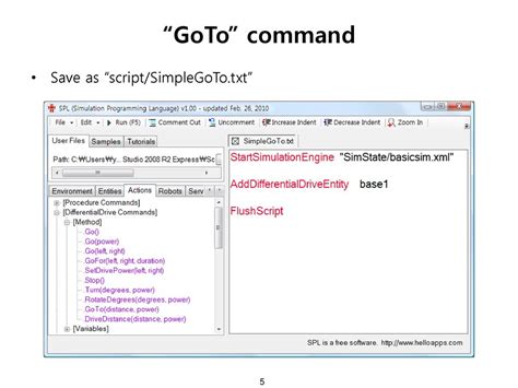 My First Robot Programming Simple GoTo Ppt Download