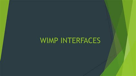SOLUTION Wimp Interfaces Studypool