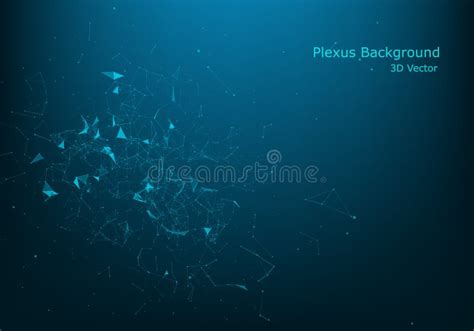 Abstract Vector Particles And Lines Plexus Effect Stock Vector