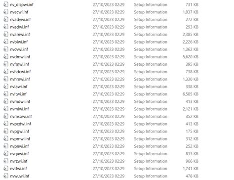 Nvidia Display Driver Infs Compared To Manufacturer Driver Packages Drivers Linux Windows