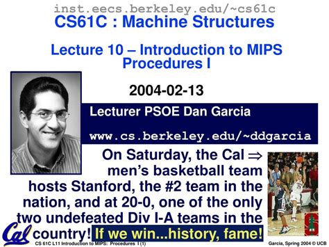 PPT Lecturer PSOE Dan Garcia Cs Berkeley Ddgarcia PowerPoint Presentation ID