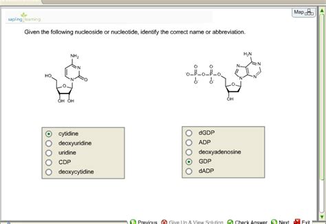 Solved Map Pling Given The Following Nucleoside Or